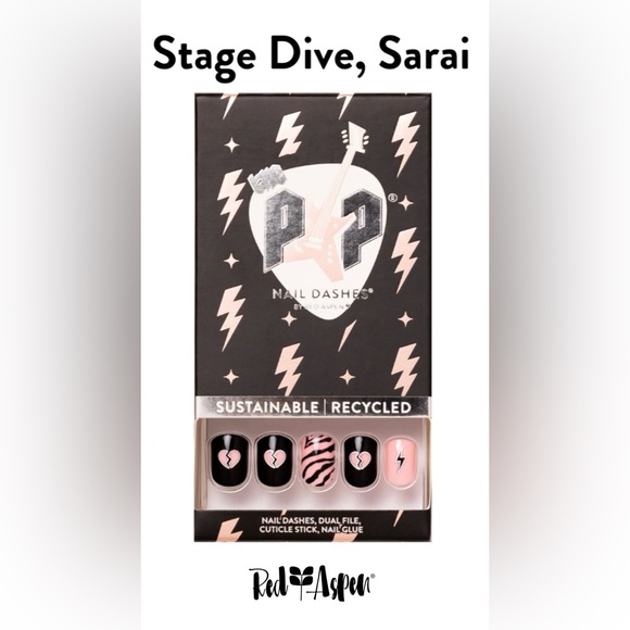 Red Aspen | Makeup | Red Aspen Press On Nails Short Square Stage Dive ...